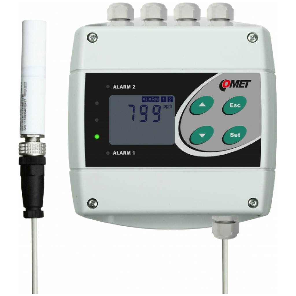CO2 concentration transmitter with RS232 and two relay outputs ...