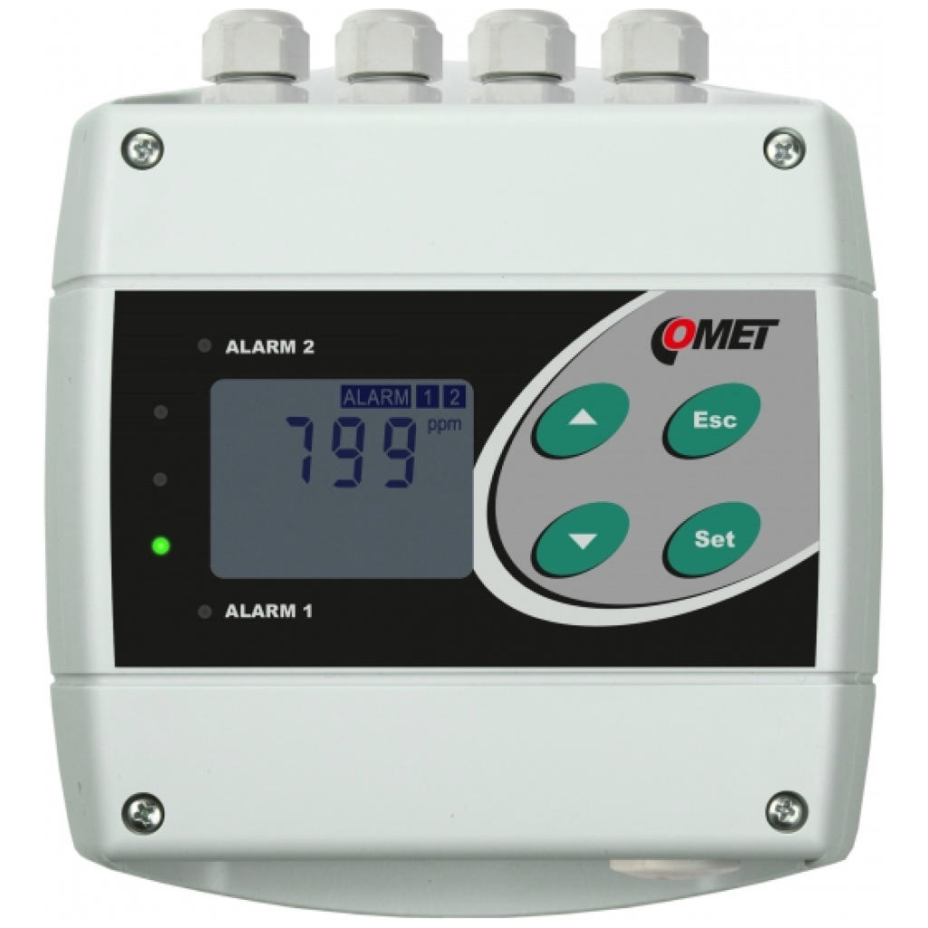 CO2 concentration transmitter with RS232 and two relay outputs ...